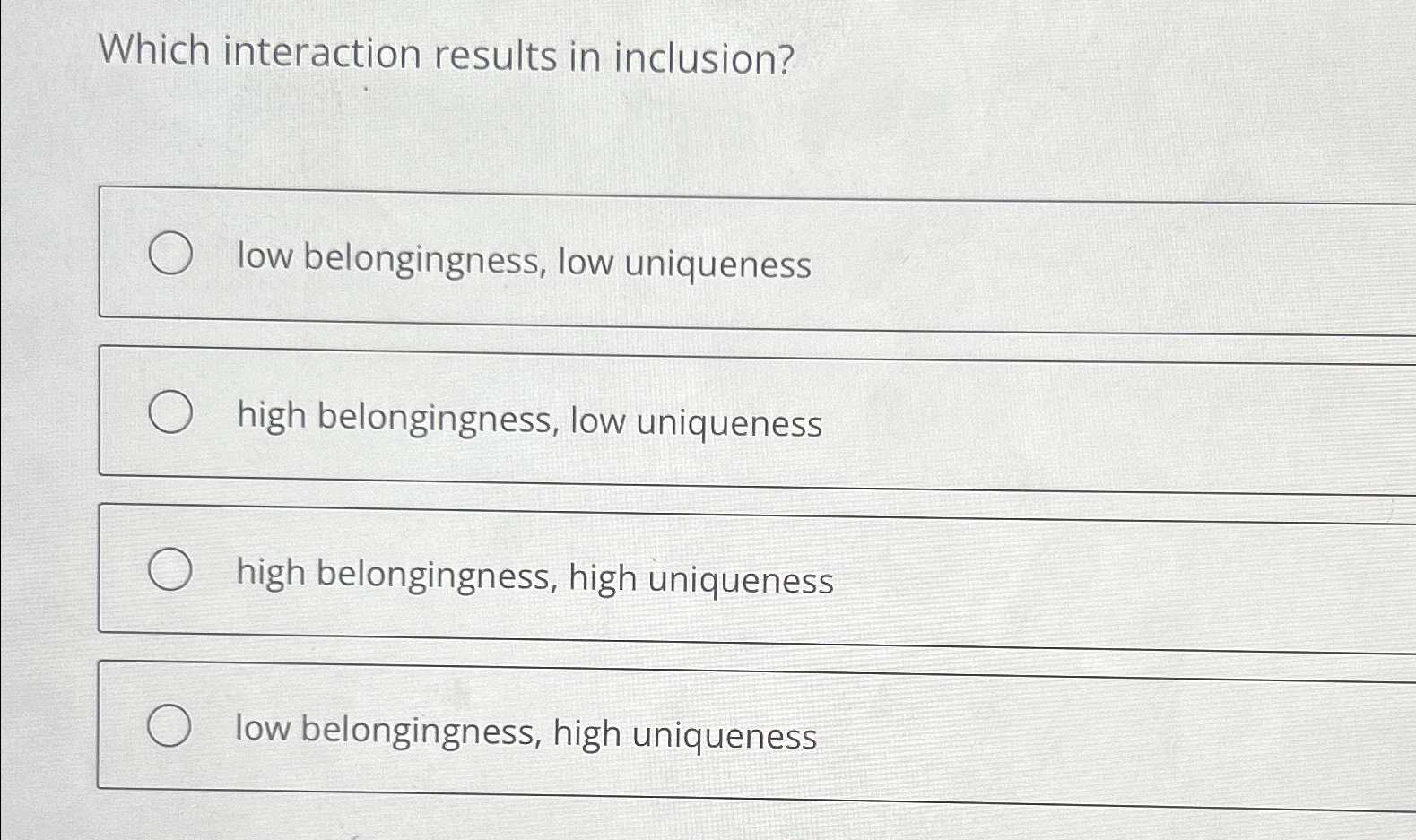 Solved Which interaction results in inclusion?low | Chegg.com