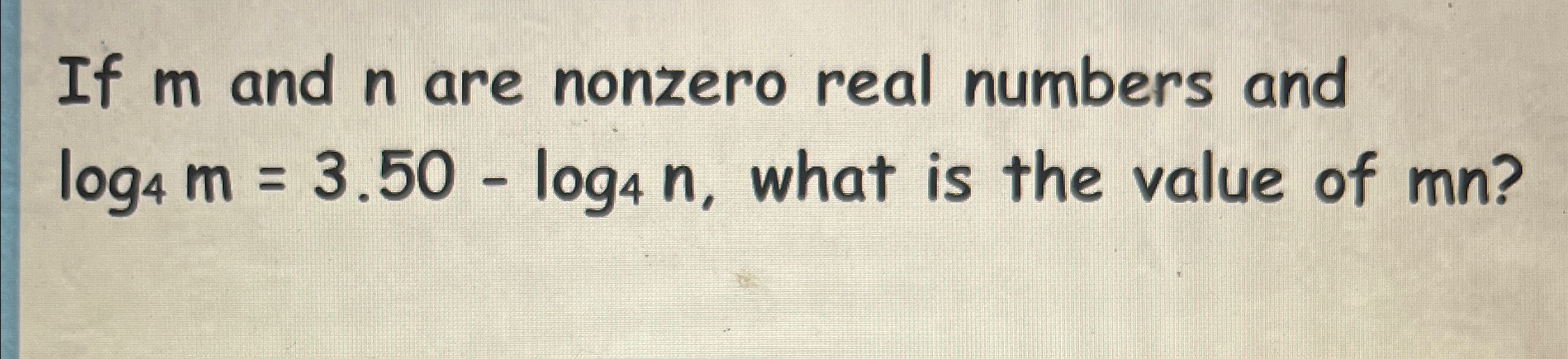 Solved If m ﻿and n ﻿are nonzero real numbers and | Chegg.com
