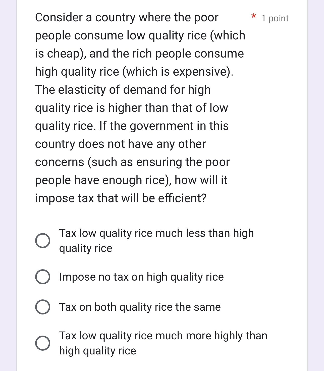 Solved Consider a country where the poorpeople consume low | Chegg.com