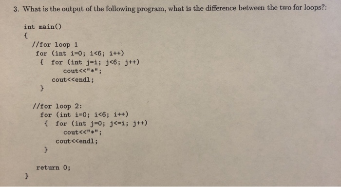 Solved 3. What is the output of the following program, what | Chegg.com