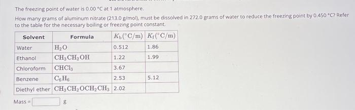 Solved The boiling point of water is 100.0∘C at 1 | Chegg.com
