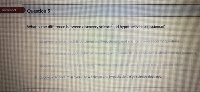 Solved What is the difference between discovery science and | Chegg.com