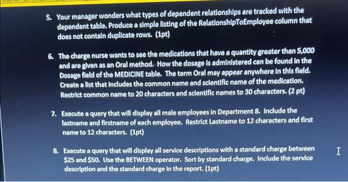 Solved SQL Homework #2-Spring 2021 Comment out each question | Chegg.com