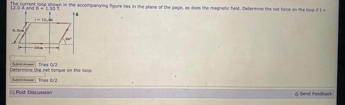 Solved The current loop. shown in the accompanying figure | Chegg.com