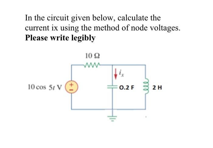 Solved In the circuit given below, calculate the current ix | Chegg.com