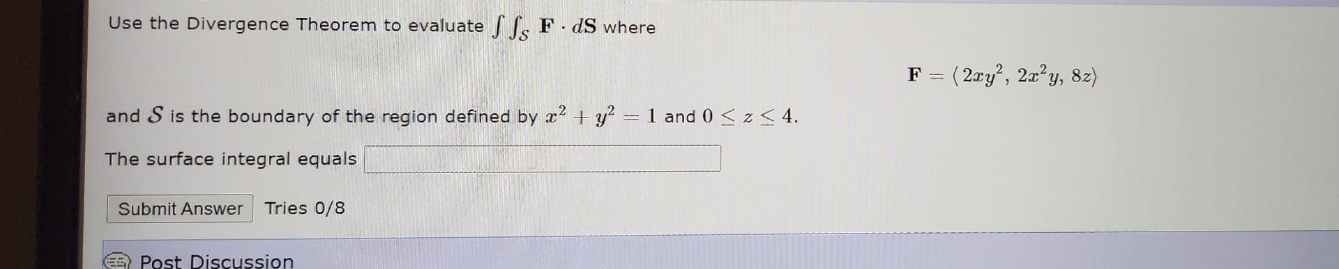 Solved Use the Divergence Theorem to evaluate ∬SF*dS | Chegg.com