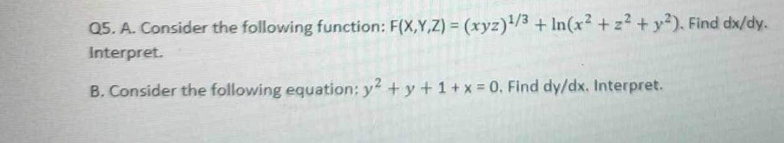 Solved Q5. A. Consider the following function: | Chegg.com Solved Q5. A. Consider the following function: | Chegg.com