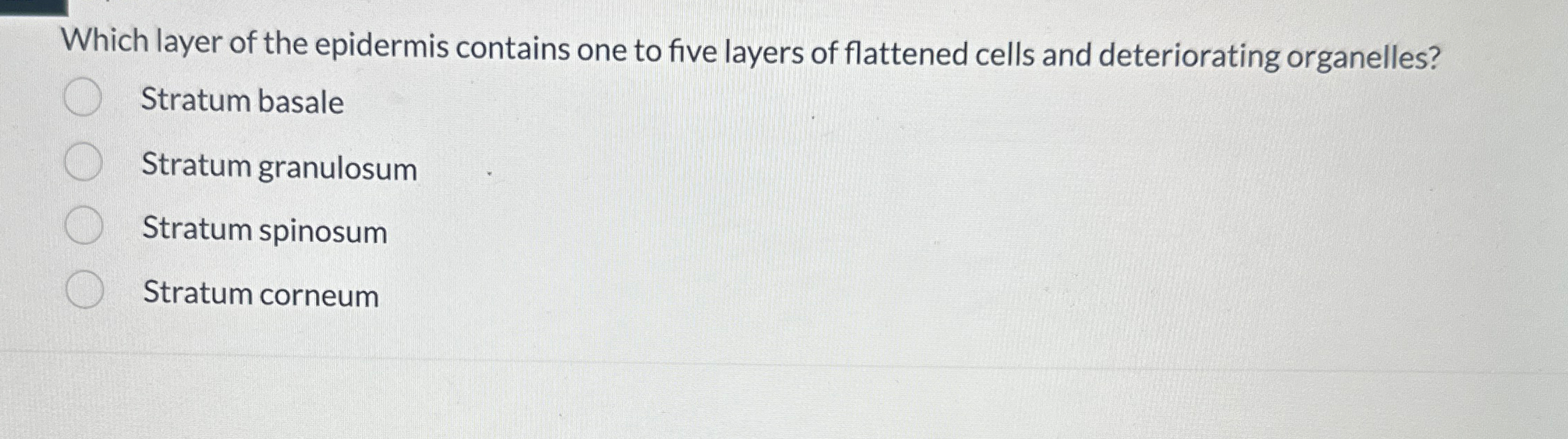Solved Which layer of the epidermis contains one to five | Chegg.com