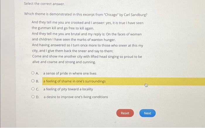 Select the correct answer. Which theme is | Chegg.com