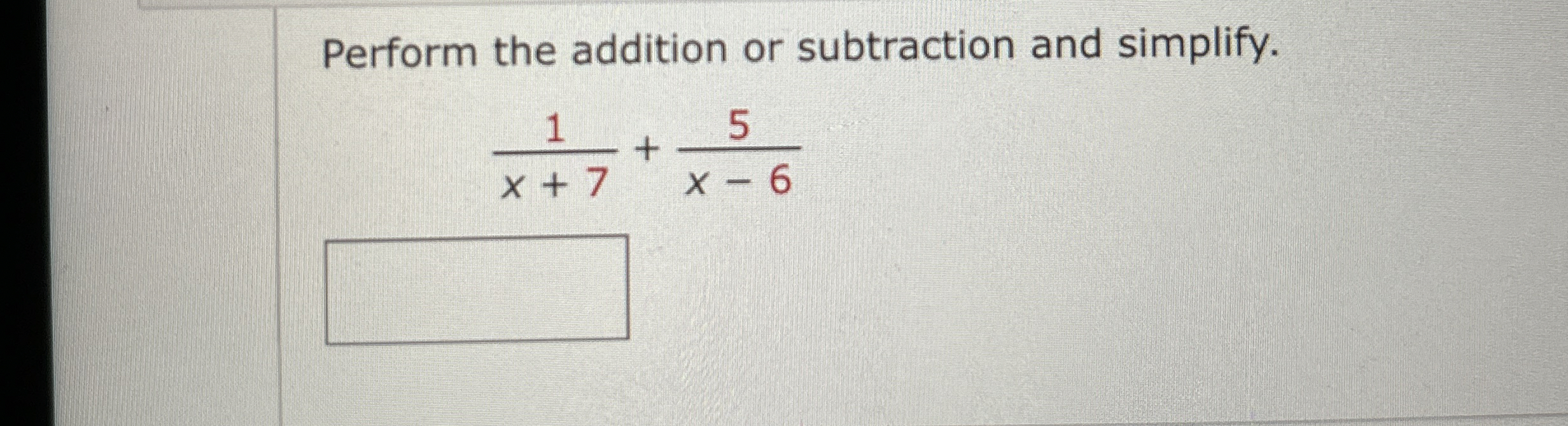 Solved Perform the addition or subtraction and | Chegg.com