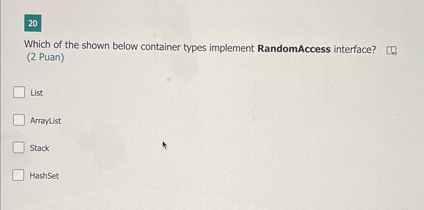 Solved Which Of The Shown Below Container Types Implement