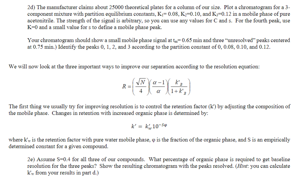 Solved HPLC Chromatogram and organic phase.2d) ﻿The | Chegg.com