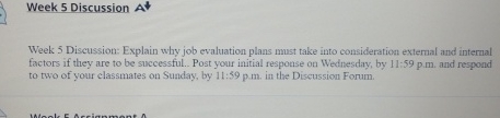 Solved Week 5 ﻿DiscussionWeek 5 ﻿Discussion: Explain why job | Chegg.com
