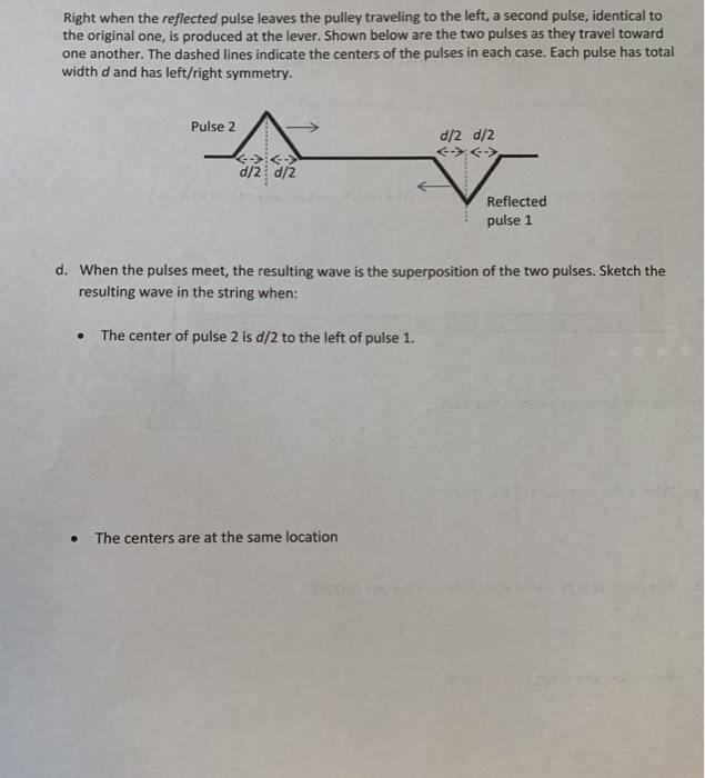 Solved Right when the reflected pulse leaves the pulley | Chegg.com