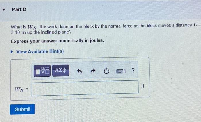 Solved A block of weight w = 40.0 N sits on a frictionless | Chegg.com