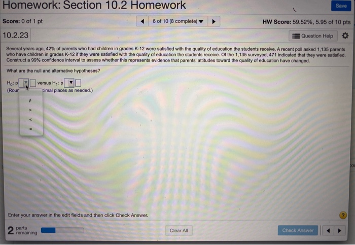 Solved Homework Section 10 2 Homework Save 6 Of 10 8