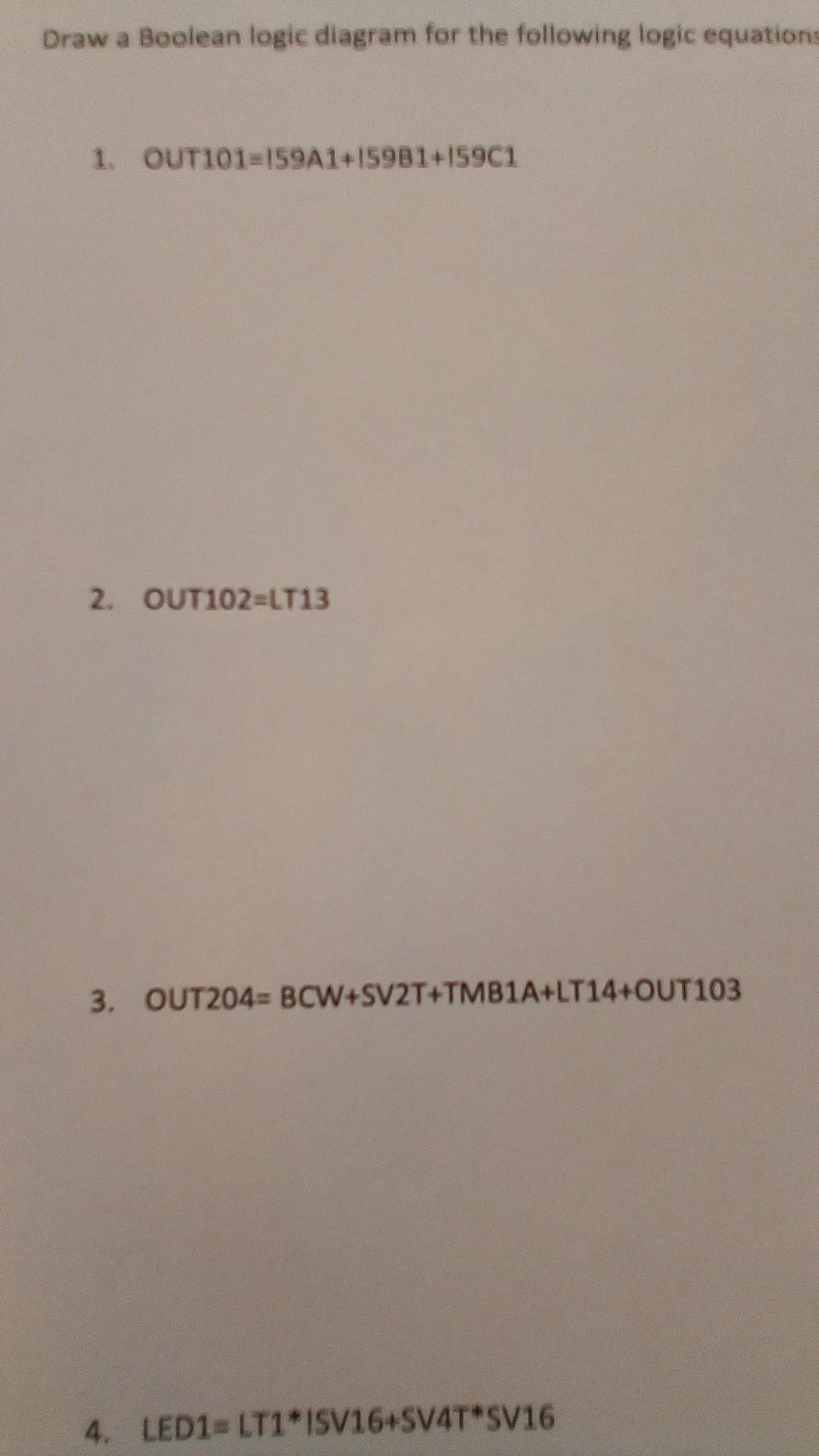 Solved please solve draw the boolean logic diagram for the | Chegg.com