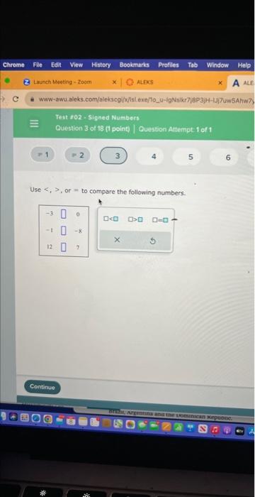 Use , ,or= to compare the following numbers. | Chegg.com