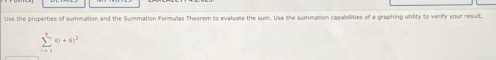 Solved Use the properties of summation and the Summation | Chegg.com