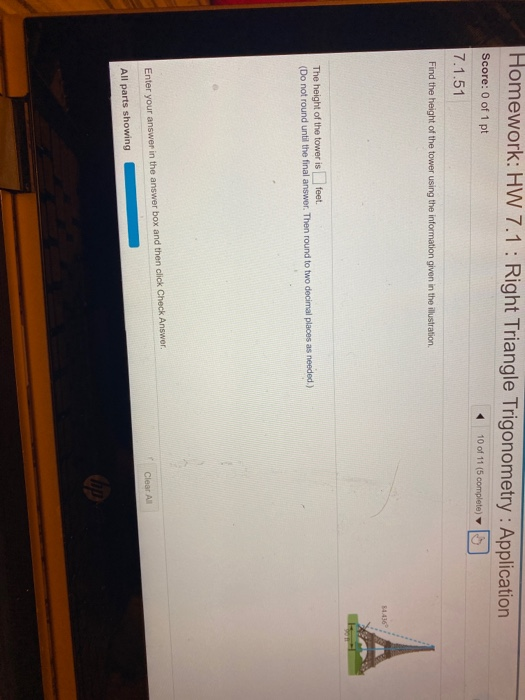 Solved Homework: HW 7.1: Right Triangle Trigonometry : | Chegg.com