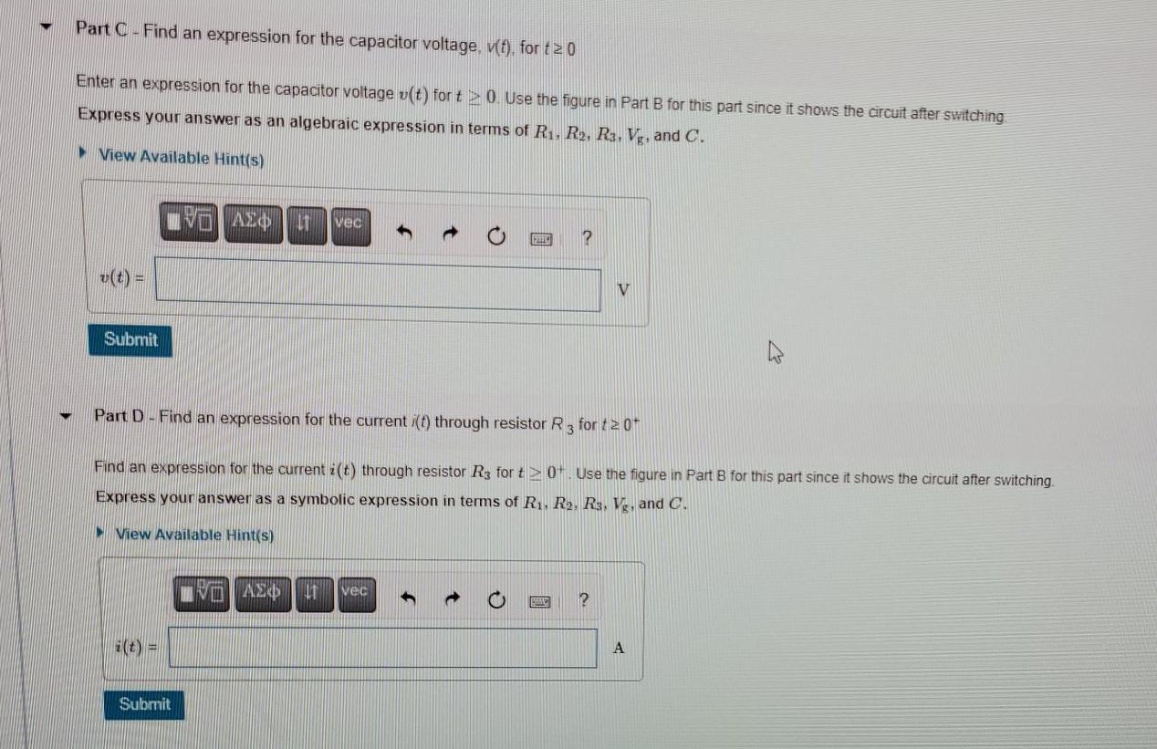 Solved Learning Goal: To analyze an RC circuit to determine | Chegg.com