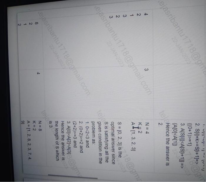 Solved You are given an array A of size N and an integer K. | Chegg.com