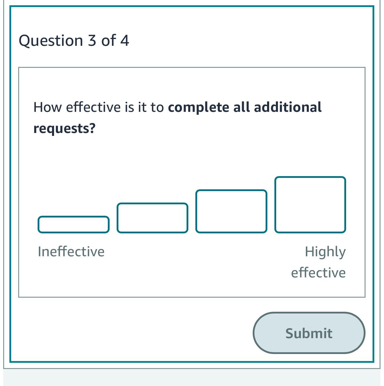 Solved Question 3 ﻿of 4How effective is it to complete all | Chegg.com