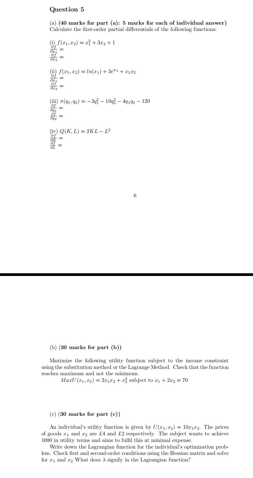 Solved (a) (40 marks for part (a): 5 marks for each of | Chegg.com