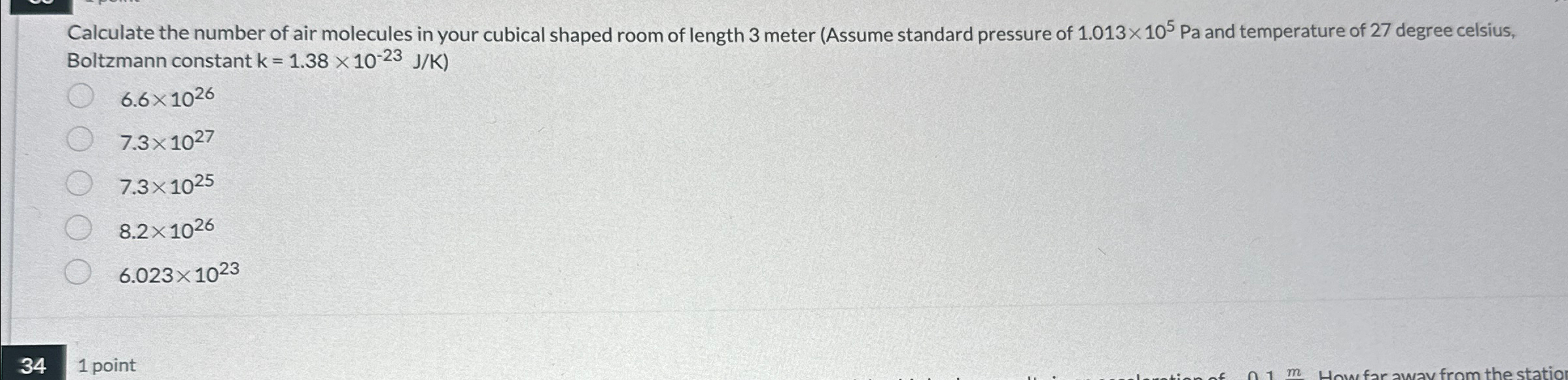 Solved Calculate the number of air molecules in your cubical | Chegg.com