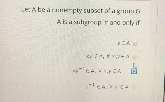 Solved .Let A be a nonempty subset of a group G A is a | Chegg.com