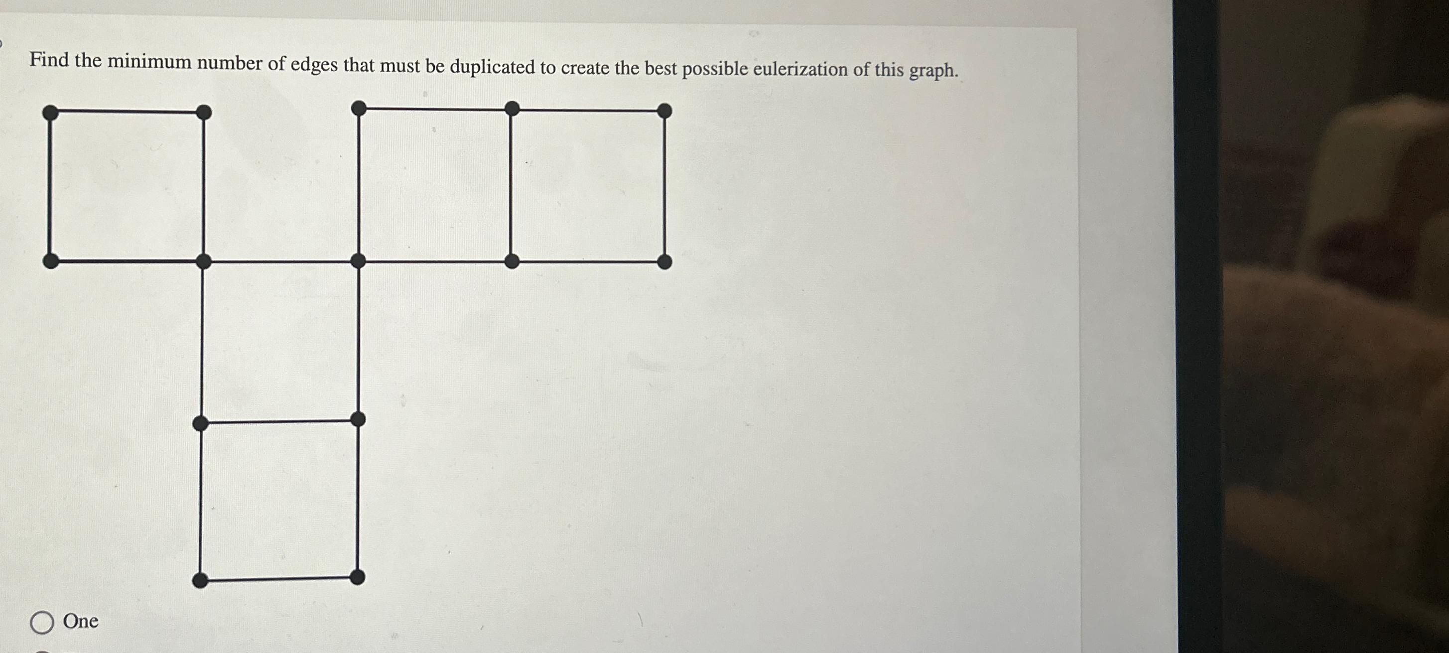 Solved Find the minimum number of edges that must be | Chegg.com