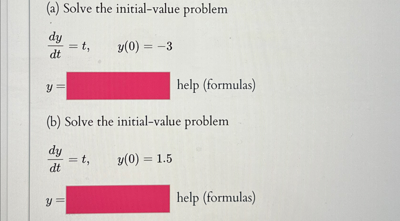 Solved (a) ﻿Solve the initial-value | Chegg.com