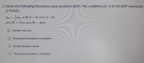 Solved 3. Given the following Boundary value problem (BVP). | Chegg.com