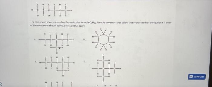 Solved III!! The compound shown above has the molecular | Chegg.com