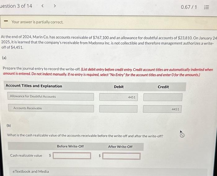 Solved At the end of 2024. Marin Co. has accounts receivable | Chegg.com