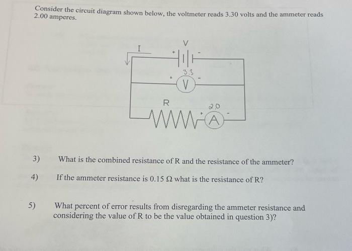 Solved Consider the circuit diagram shown below, the | Chegg.com