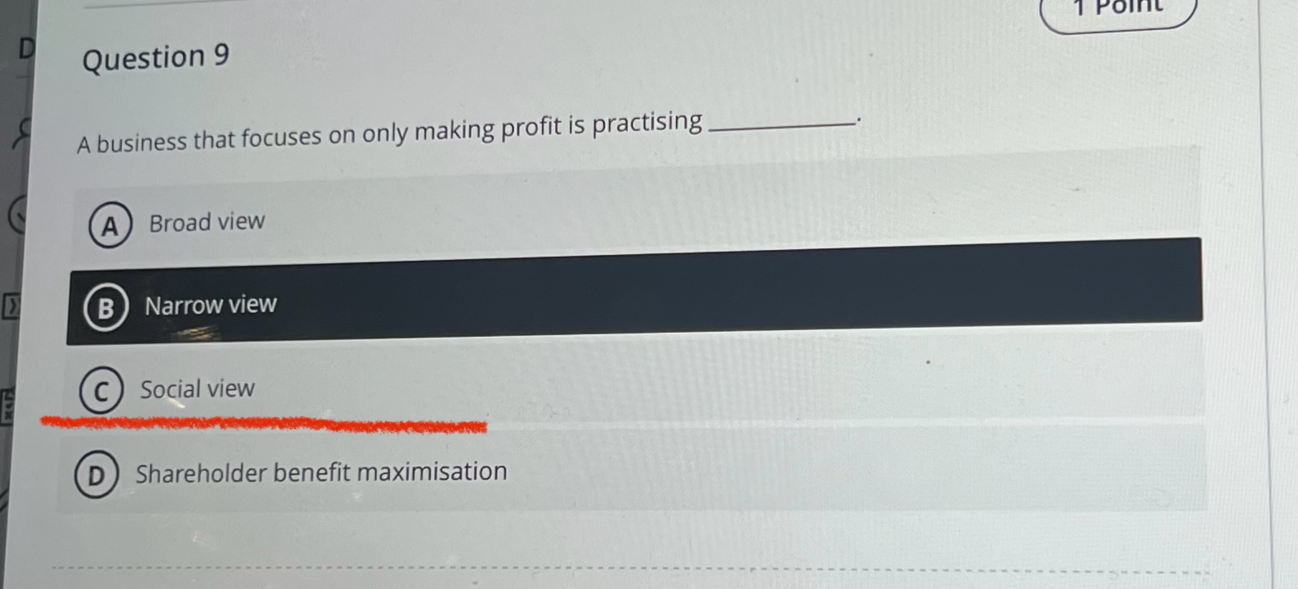 Solved Question 9A business that focuses on only making | Chegg.com
