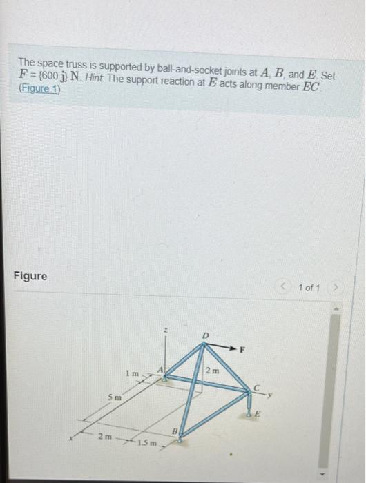 Solved The space truss is supported by ball-and-socket | Chegg.com