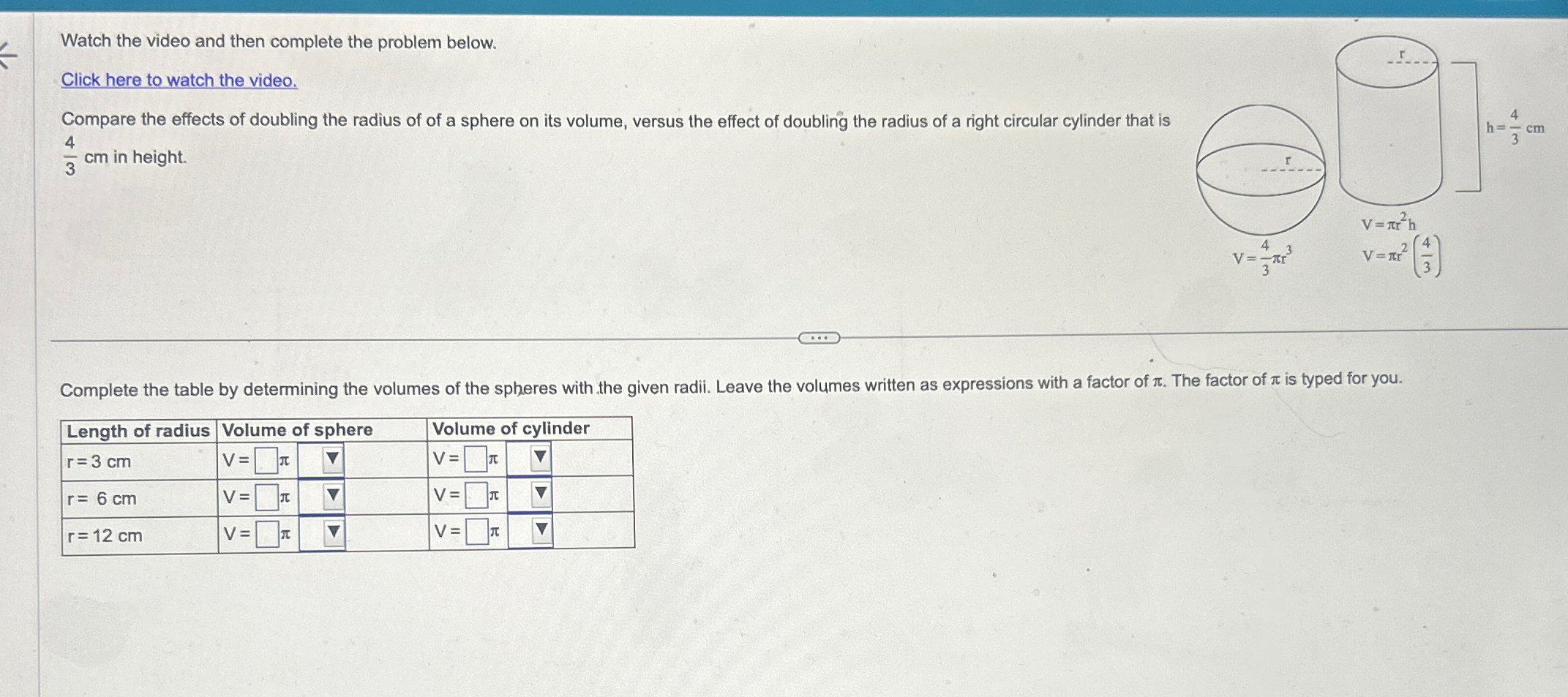 Solved Compare the effects of doubling the radius of of a | Chegg.com