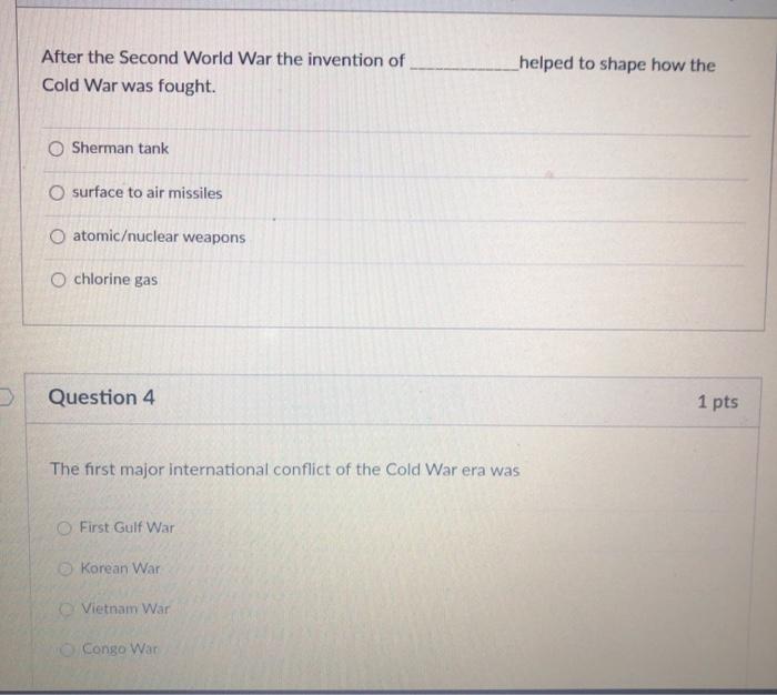 Solved After the Second World War the invention of Cold War | Chegg.com