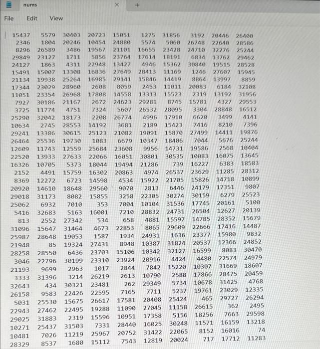 Solved There are two file added bubble_sort and nums file | Chegg.com