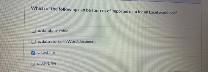 Solved The Import Data dialog box allows you to choose | Chegg.com