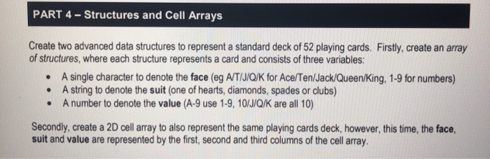 Solved Part 4 Structures And Cell Arrays Create Two 9975