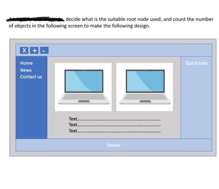 Solved decide what is the suitable root node used, and count | Chegg.com