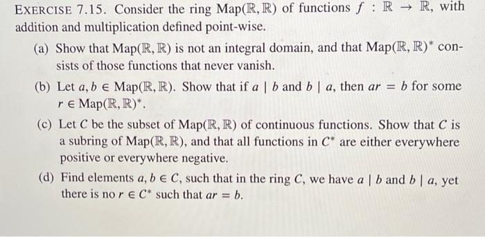 Solved 1. Prove the following( Note the ring is a | Chegg.com
