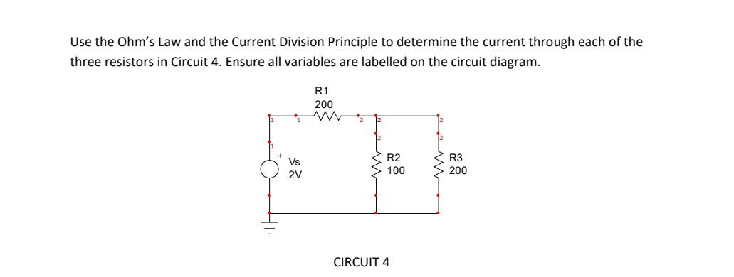 Solved Use the Ohm's Law and the Current Division Principle | Chegg.com