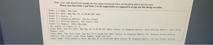 Solved Design a class Order following the given UML diagram. | Chegg.com