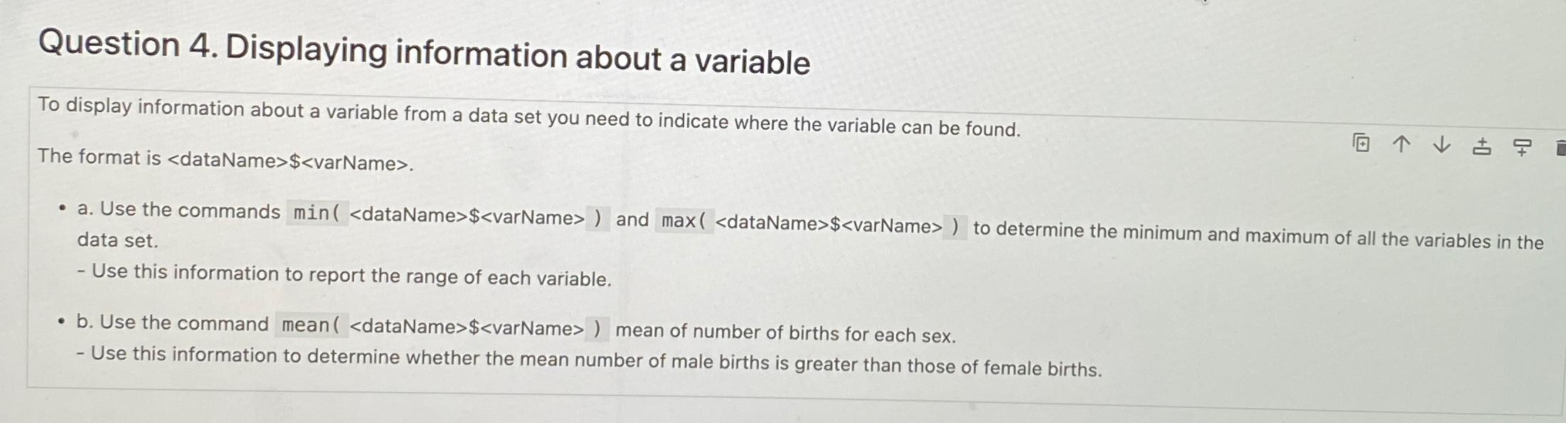 Solved Question 4. ﻿Displaying information about a | Chegg.com