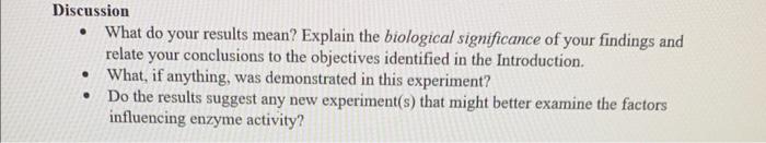 Solved Discussion - What do your results mean? Explain the | Chegg.com