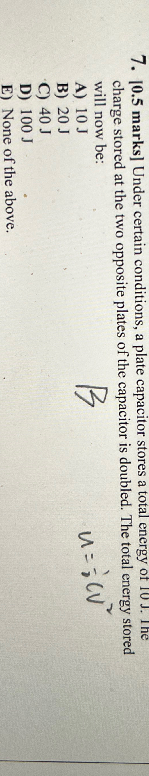 Solved [0.5 ﻿marks] ﻿Under certain conditions, a plate | Chegg.com